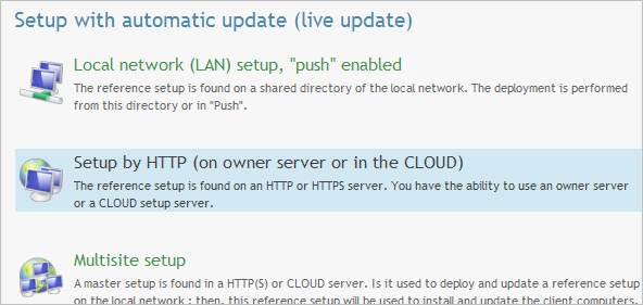 PCSCloud - Deploying the setup of a WINDEV application